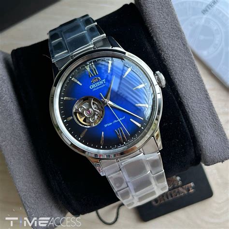 Orient Bambino Open Heart Blue Dial Automatic Watch Ra Ag0028l10b