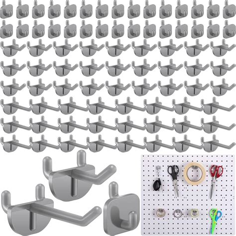 84 Pcs Pegboard Hooks Plastic Straight Hook Fits 1 4