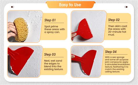 Patelai Knockdown Texture Sponge Drywall Wall Patch Ceiling