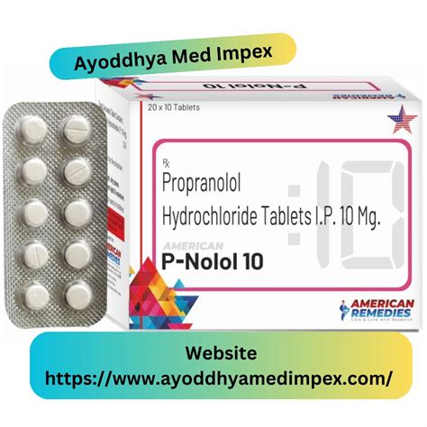 Propranolol Hydrochloride Sustained Release Tablets Ip By Healing