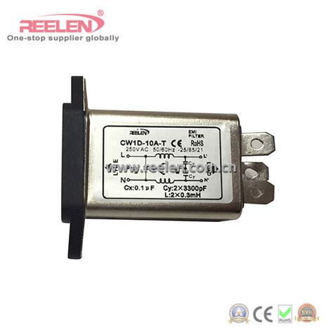 10a Single Phase Single Pole Socket Type Emi Filter