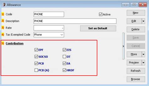 Maintain Allowance Sql Documentation