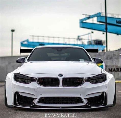 Bmw F82 M4 White Widebody Slammed