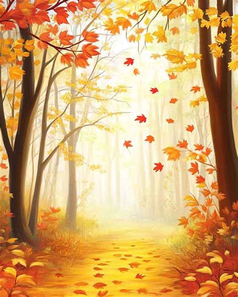 Falling Autumn Leaves Thanksgiving Background Wallpaper