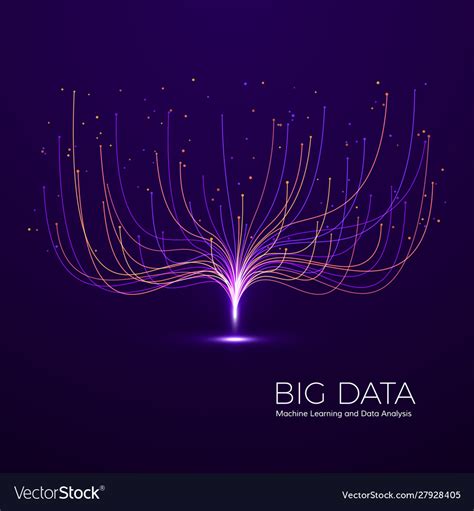 Big Data Machine Learning And Data Analysis Vector Image