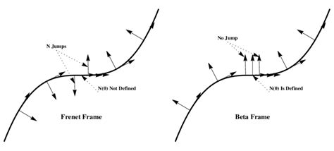 The Difference Between The Frenet Frame And The Beta Frame Download