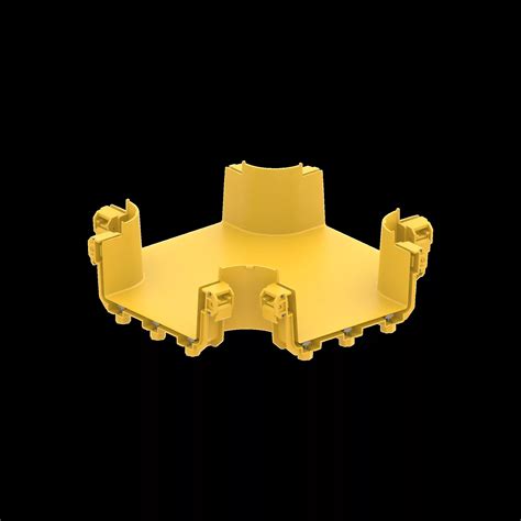 4 Way Cross Connection 200mm Fiber Ducting Solutions