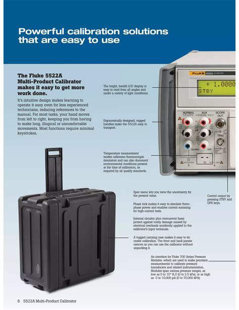 Datasheet Fluke 5522a Hubungi Pt Siwali Swantika 021 45850618 Pdf