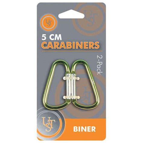 Ultimate Survival Assorted Color Carabiner 2 Per Pack 5cm Spring