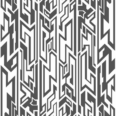 Premium Vector Monochrome Tribal Seamless Pattern