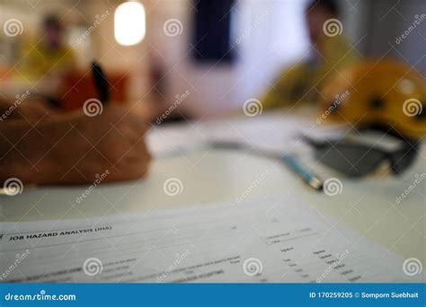 Hazard Assessment Document On Desk Royalty Free Stock Image