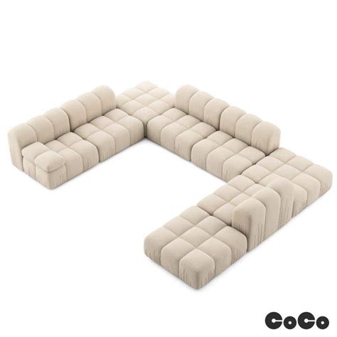 Sofa Modułowa Coco Puf Boucle Sofy Nierozkładane Sofy