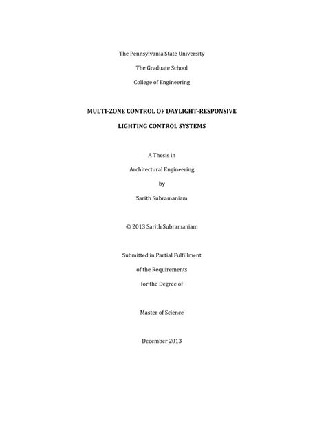 Pdf Multi Zone Control Of Daylight Responsive Lighting Control Systems
