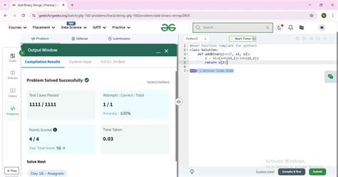 Gfg160 Gfg160 Geekstreak2025 Day15 Binaryaddition Python Sai