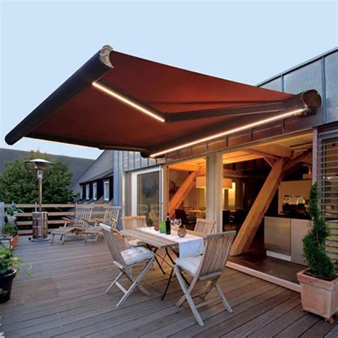 Outdoor Balcony Wall Mounted Sun Shade Remote Control Motorized Auto