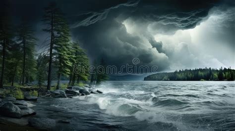 Passing Storm Waters Stock Illustration Illustration Of Branches