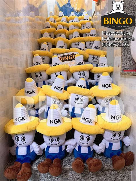 Gấu Bông Bugi Ngk Sản Phẩm Gấu Bông Chất Lượng đẹp Mắt Tại Bingo Xưởng May Mascot Linh Vật