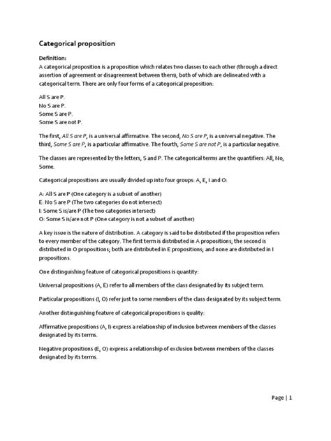 Categorical Proposition Pdf Argument Validity