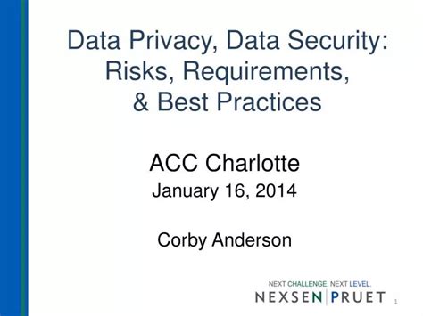 Ppt Data Privacy Data Security Risks Requirements And Best