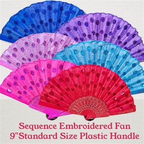 Abaniko O Pamaypay Sequence Embroidered Design Plastic Handle Wedding