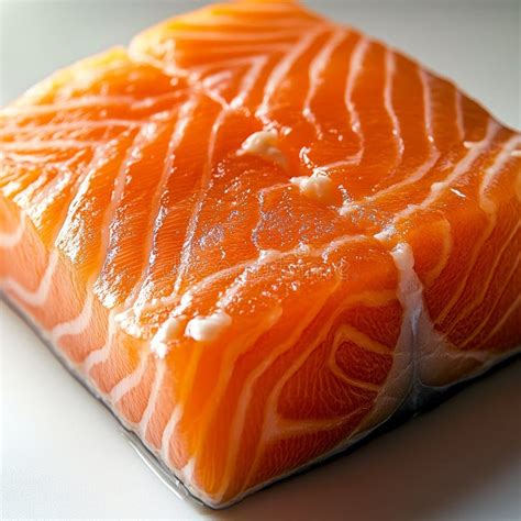 Characterized By Vibrant Orange Color And Marbled Fat This Fresh Raw
