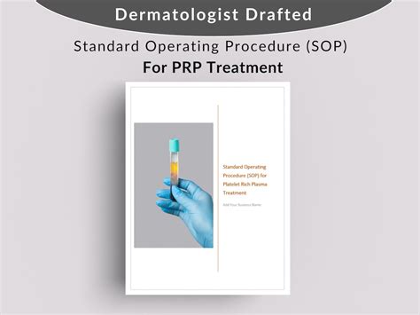 Prp Standard Operating Procedures Manual Sop Platelet Rich Plasma