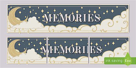 Celestial Themed Memories Display Banner Celestial Themed Memories Display Banner