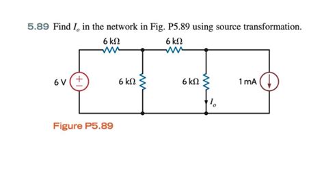 solved 5 89 ﻿find io ﻿in the network in fig p5 89 ﻿using