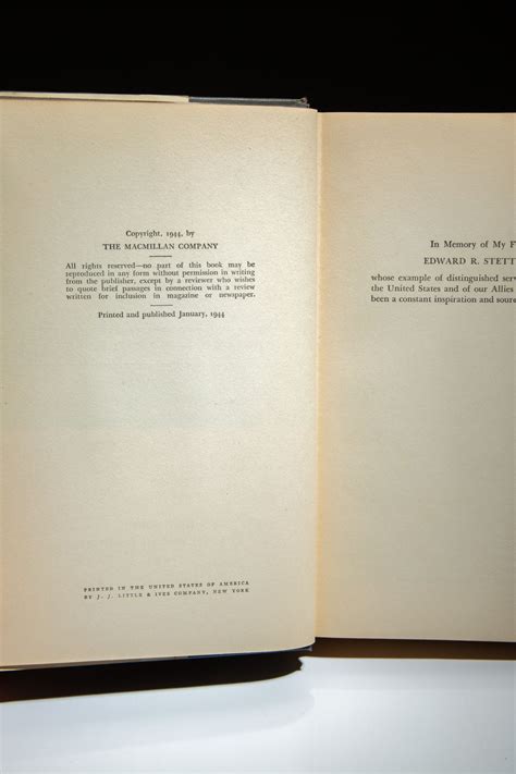 Lend Lease Weapon For Victory By Stettinius Edward R Kermit