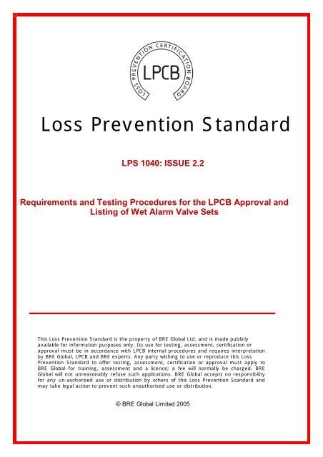 Requirements And Testing Procedures For The Lpcb Redbooklive