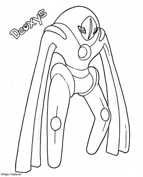 Deoxys Defense Form Coloring Page