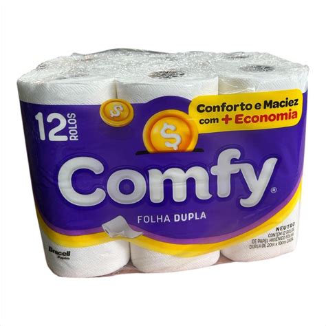Papel Higiênico Confy Folha Dupla Com 12 Rolos Shopee Brasil