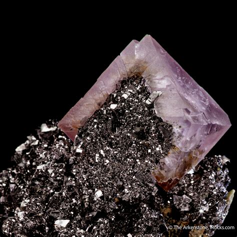Pink Fluorite On Arsenopyrite Sm24 085 Huanggang Mines China