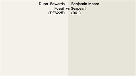Dunn Edwards Fossil De6225 Vs Benjamin Moore Seapearl 961 Side By