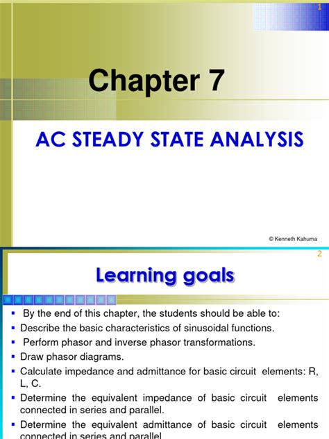 Chapter 7 Ac Steady State Analysis Cruicial Topic Pdf Electrical