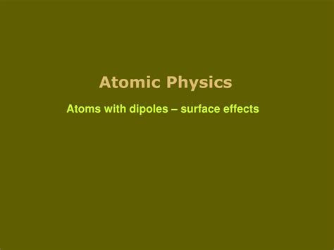 PPT Atomic Physics PowerPoint Presentation Free Download ID 1835523