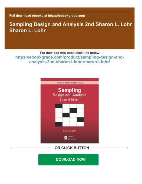 Free Pdf Sample Sampling Design And Analysis 2nd Sharon L Lohr