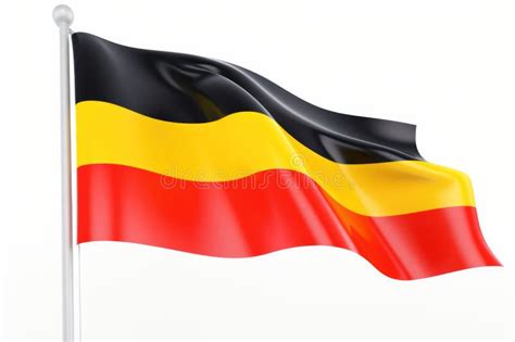 German Flag On A Plain White Background Stock Illustration Illustration Of Emblem Europe