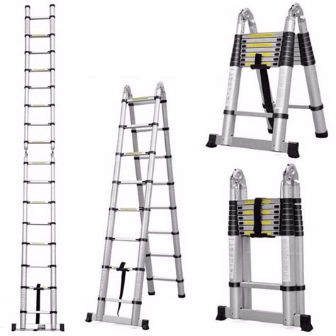 5m Telescopic Ladder Diy Aluminum Alloy Folding Extendable Extension