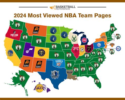 Map Of Nba Teams In Usa