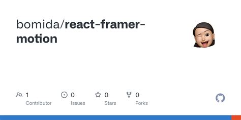 Github Bomida React Framer Motion
