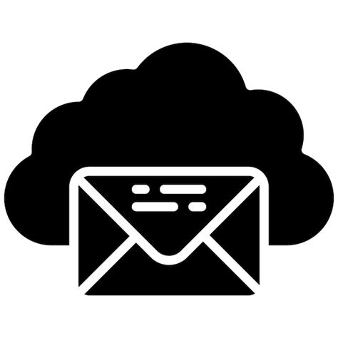 Premium Vector Cloud Email Vector Illustration Style