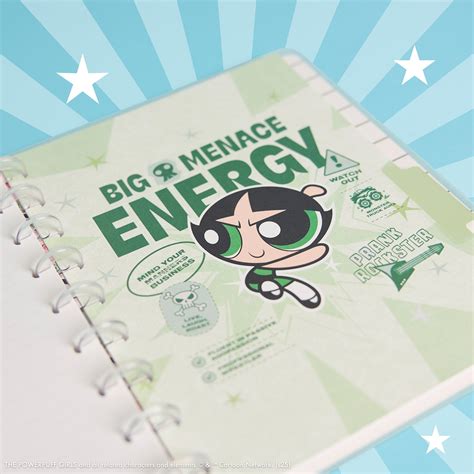 The Powerpuff Girls Dotted Lined Classic Notebook 60 Sheets Happy