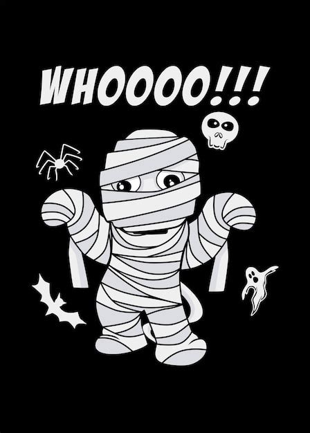 Premium Vector Mummy Cartoon Draw