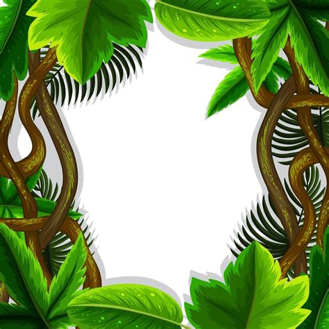 Concept De Cadre De Feuilles De Jungle 697238 Art Vectoriel Chez Vecteezy