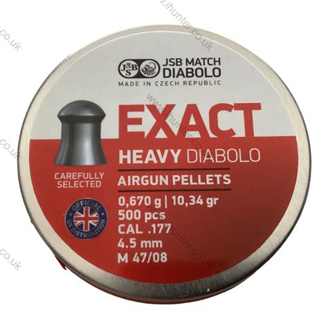 Jsb Exact Heavy 17745mm Qty 500 Airgun Pellet Ihunter