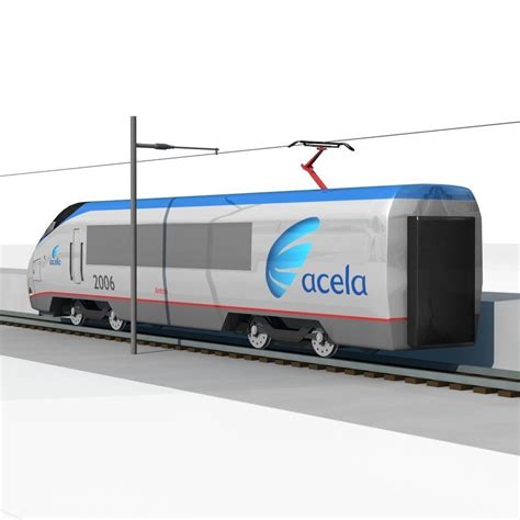 Acela Train Engine 3d Model Cgtrader