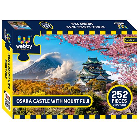 Webby Osaka Castle With Mount Fuji Jigsaw Puzzle 252 Pieces Webby Toys