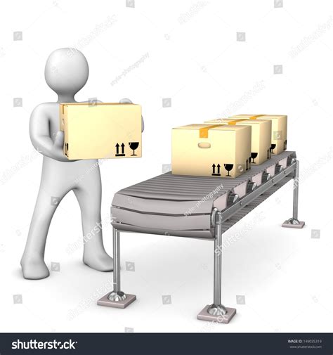 White Cartoon Character Carton Assembly Line Stock Illustration 149035319 Shutterstock