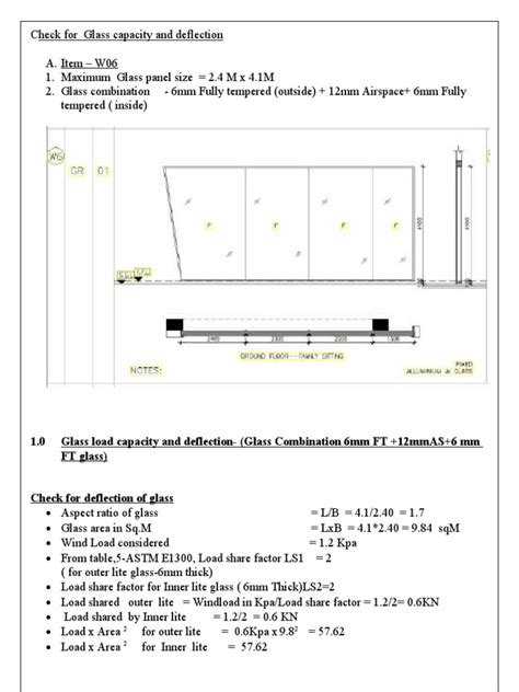Check Glass Capacity Deflection Pdf Civil Engineering